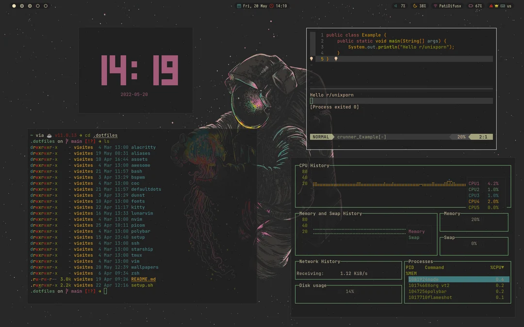 [bspwm] Gruvbox everywhere | Scrolller