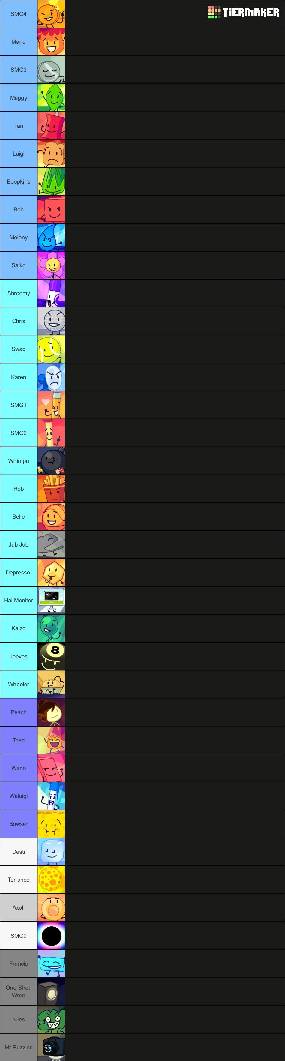 BFDI as SMG4 characters | Scrolller