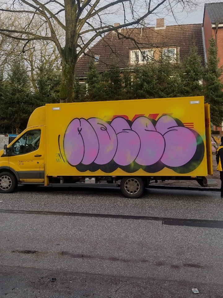 Moses DHL van in Hamburg | Scrolller