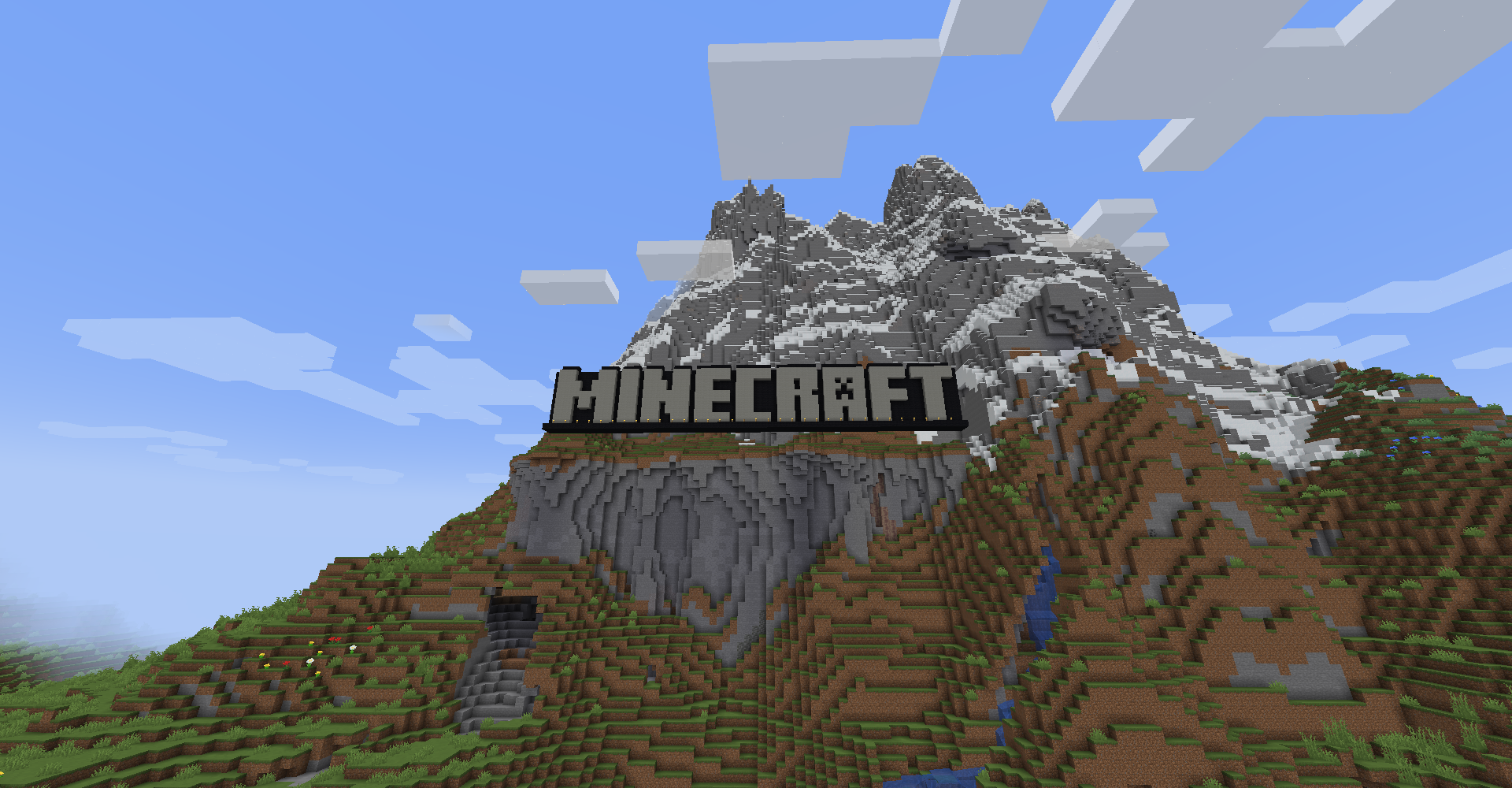 I built the Minecraft legacy edition tutorial world logo on my realm. | Scrolller