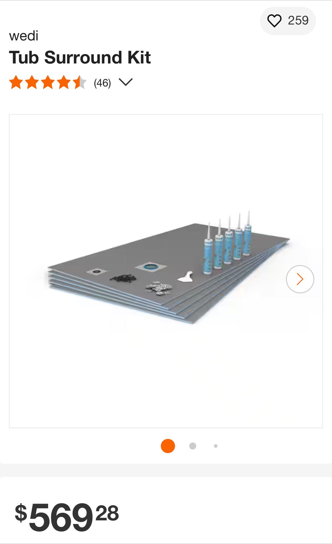 Does anyone have any experience with these Wedi tub surround kits? | Scrolller