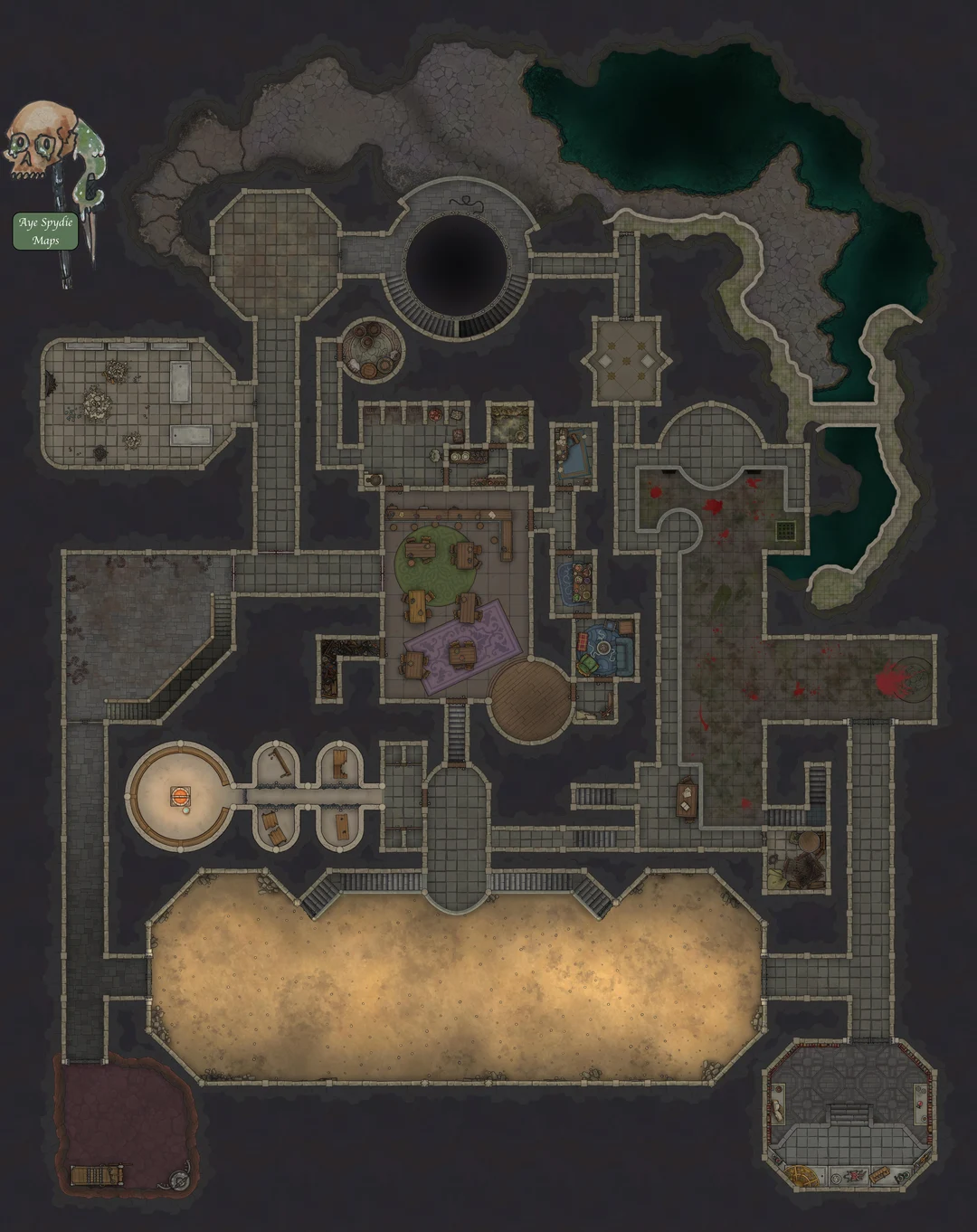 Abomination Vaults: The Labs (46x58) | Aye Spydie Maps | Scrolller