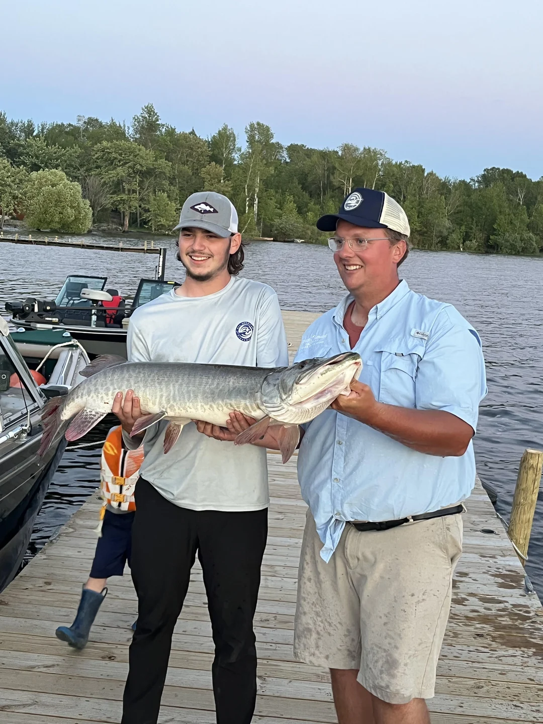Caught my first ever musky on a dock with a walleye rod! | Scrolller