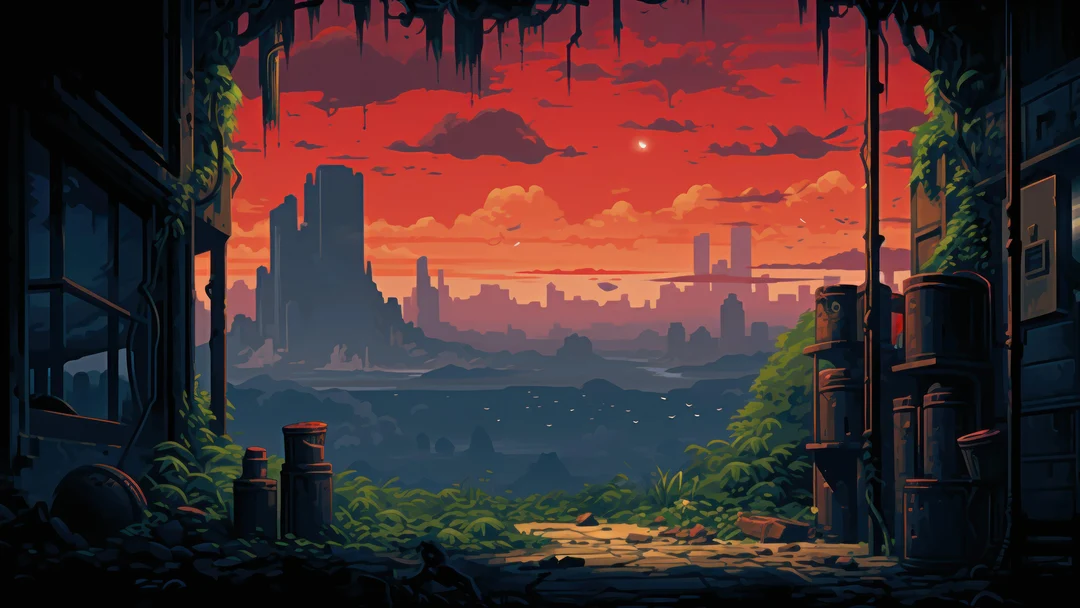 Evening Pixel Art AI Generated [1920x1080] | Scrolller
