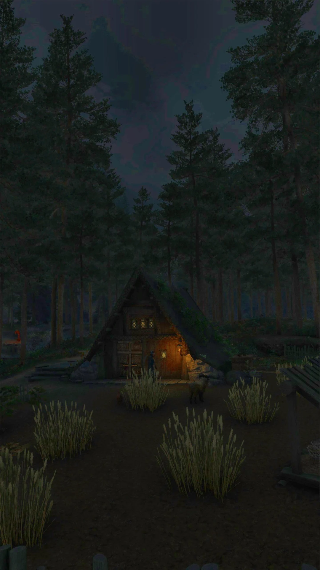 Cabin at night | Scrolller