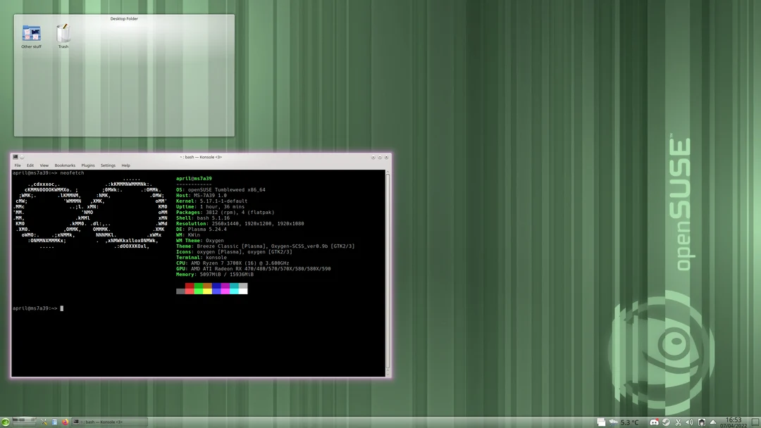 [KDE] So nostalgic! Ricing my current desktop to look like my very first (openSUSE 11.4 KDE ...