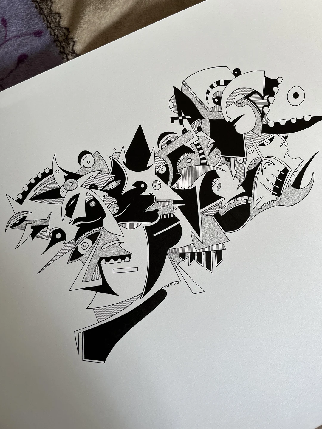 Current work in progress, ink on paper | Scrolller