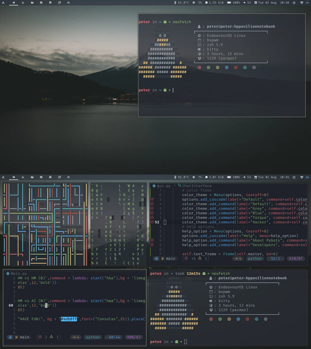 [BSPWM] First Arch rice with One Dark color scheme | Scrolller