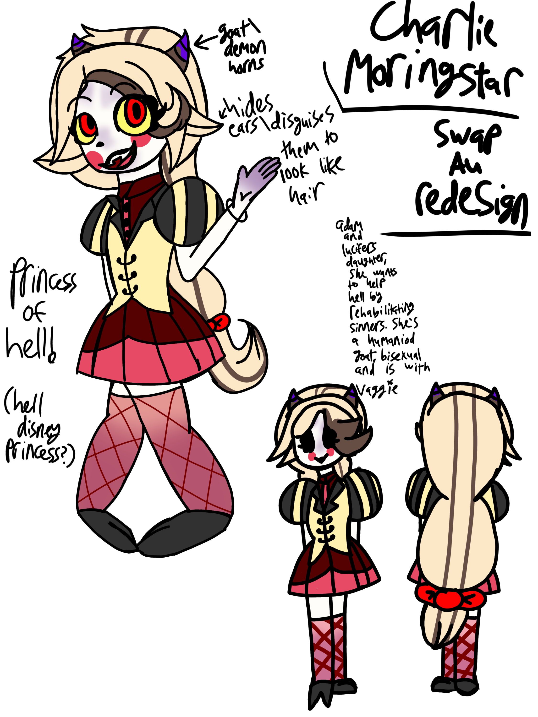Charlie and Vaggie redesigns for my swap AU! [OC] | Scrolller