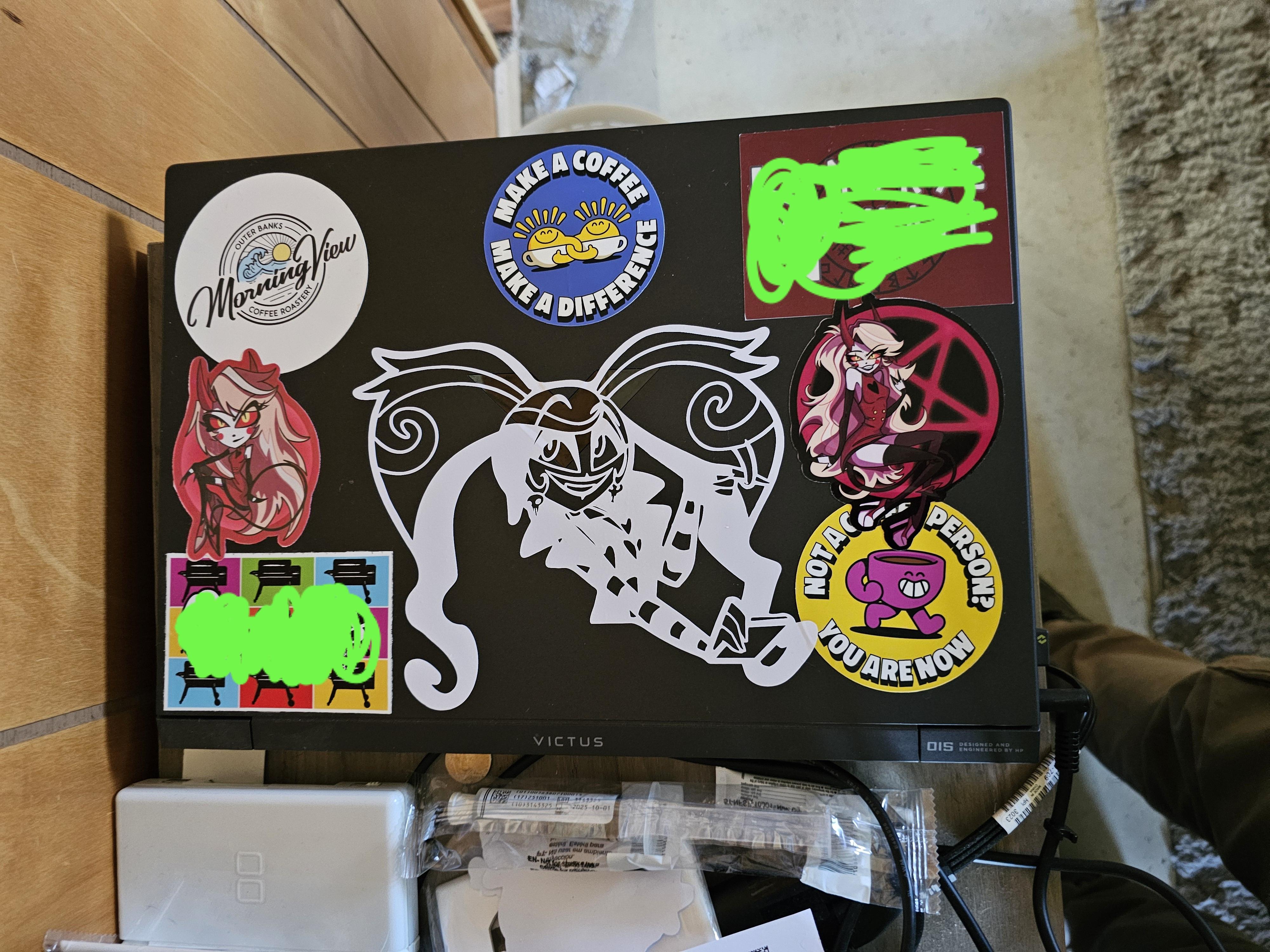 Got some new hazbin decals for my laptop and truck | Scrolller