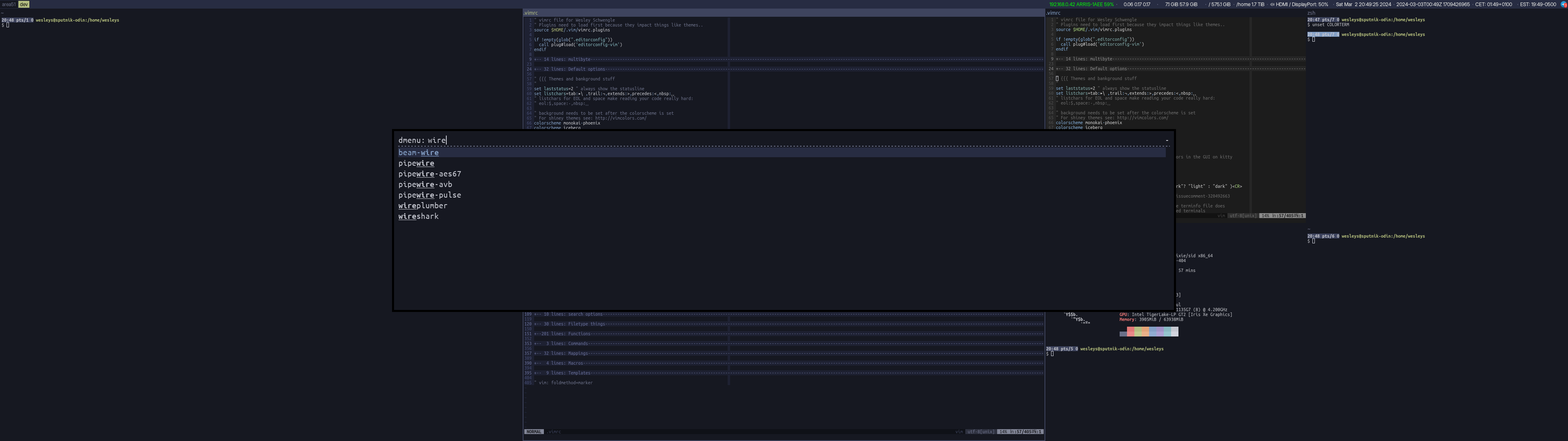 [i3] iceberg "rice" based on vim iceberg theme | Scrolller