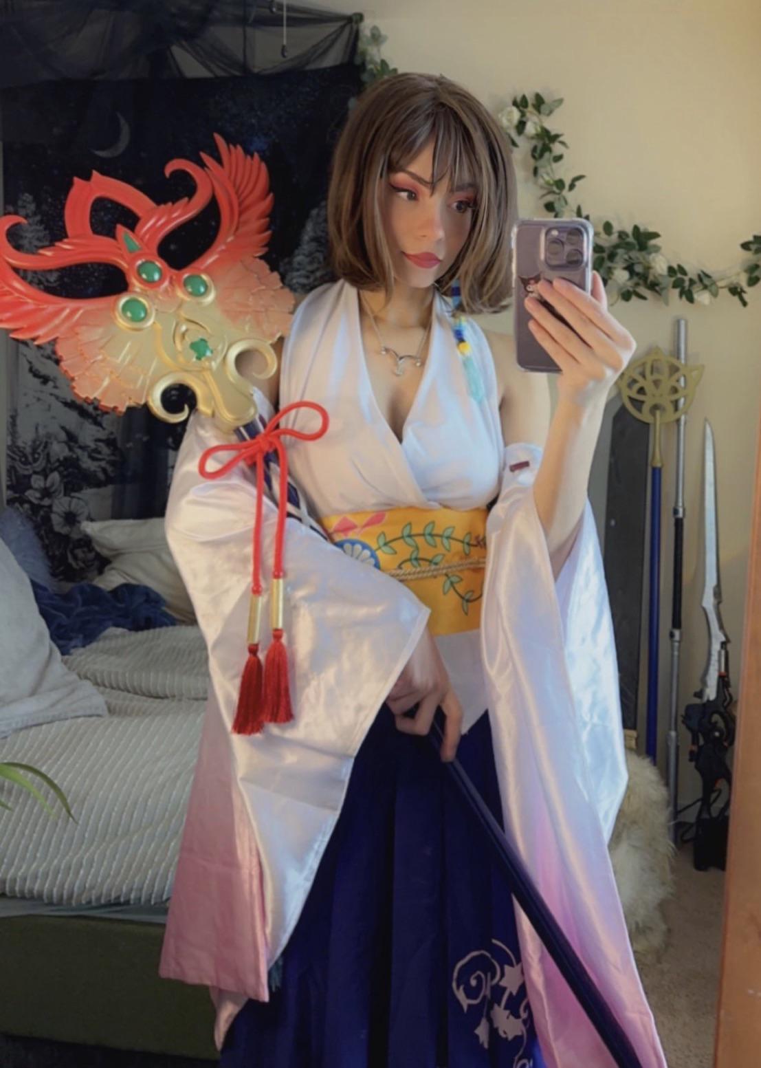 My Yuna cosplay with her Nirvana staff!🌺 | Scrolller