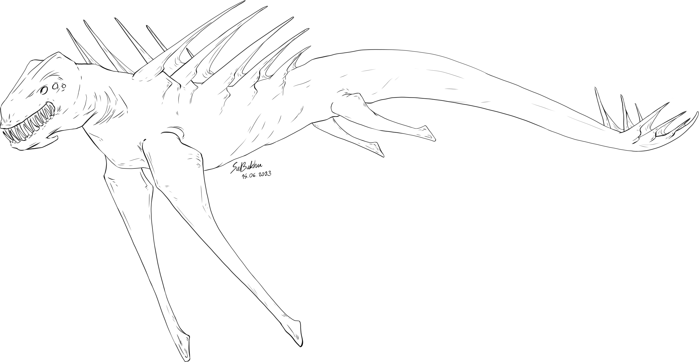 A concept art of an original leviathan class creature | Scrolller