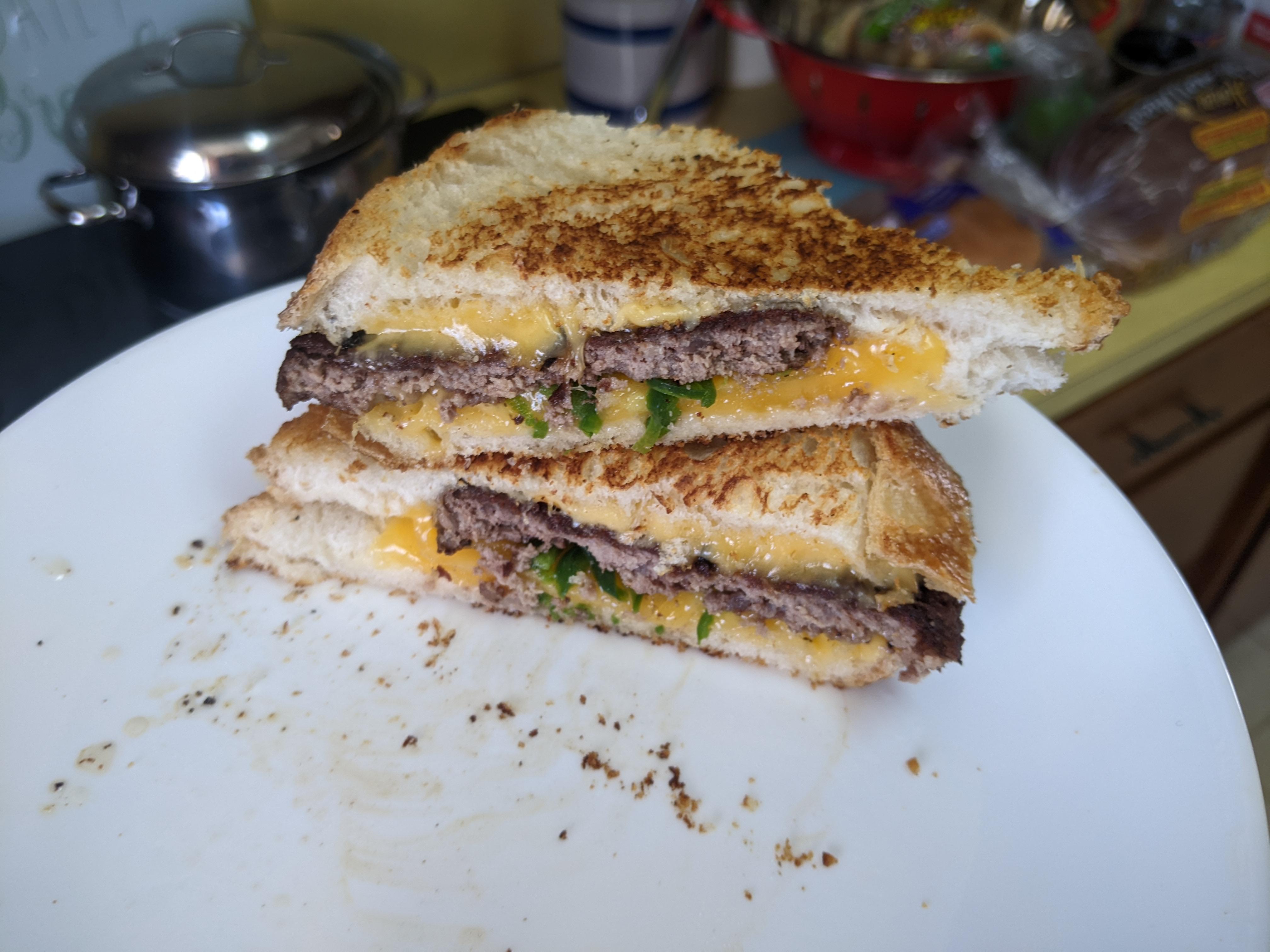 Patty melt in my mini Lodge | Scrolller