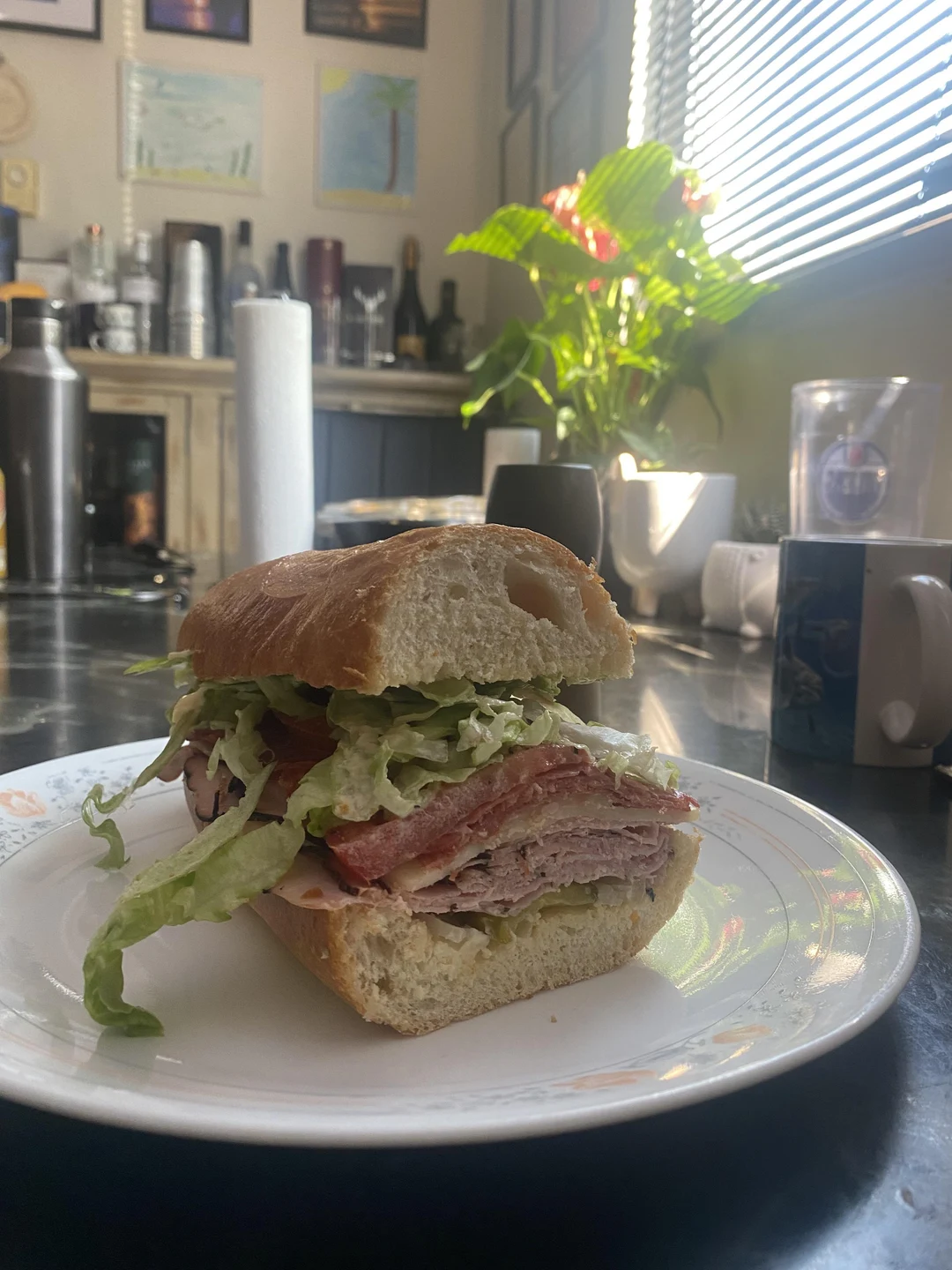 A huge sandwich I made with black Forrest ham, Genoa and provolone | Scrolller