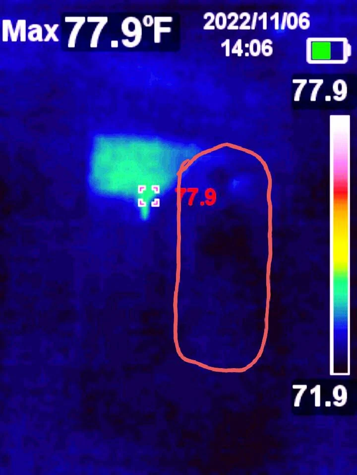 Thermal imaging camera at the Crescent Hotel in the basement around 1AM on 11/6/2022. | Scrolller