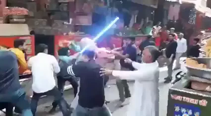 Laser sabers fight | Scrolller