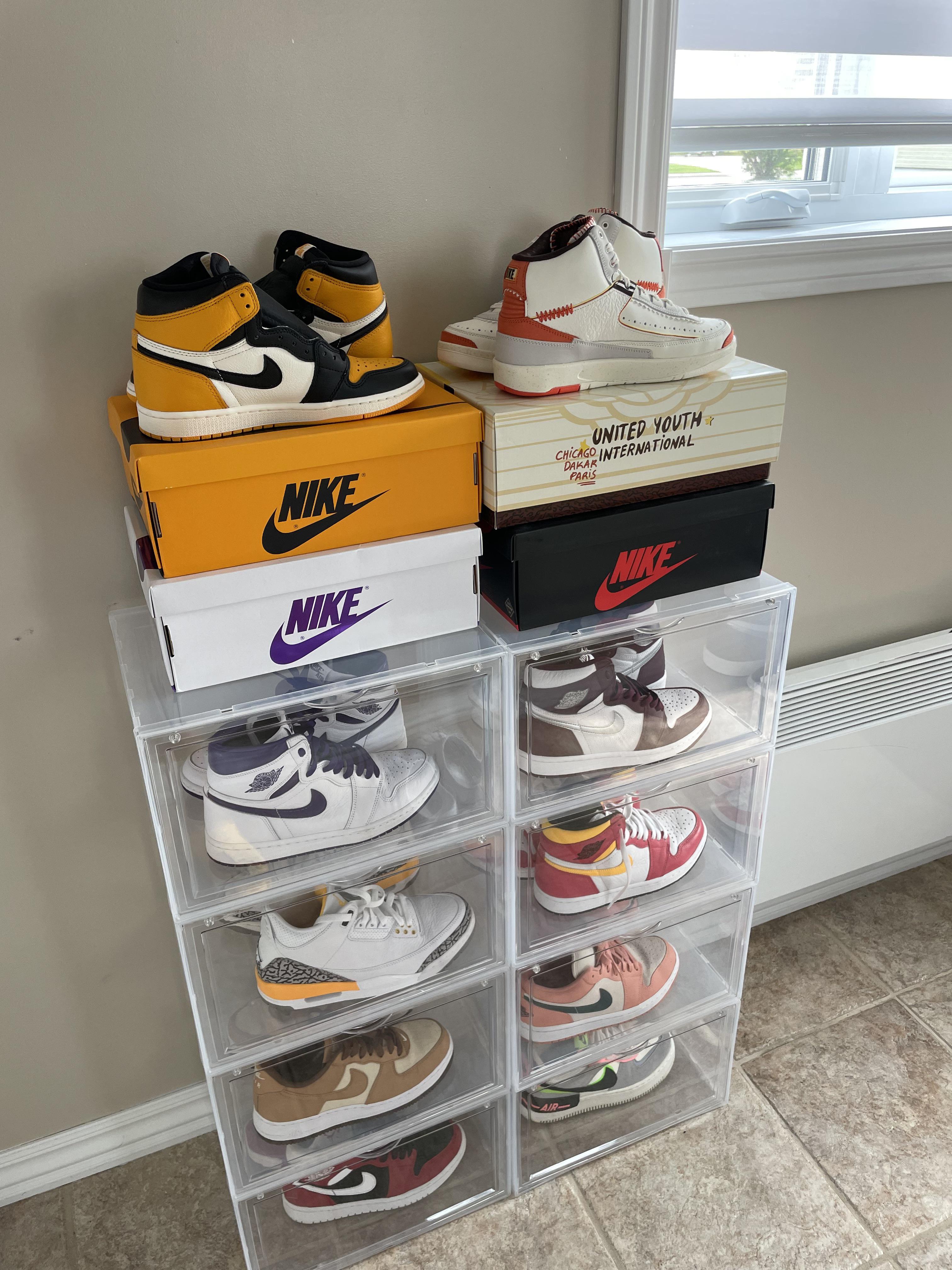 My Nike collection. More shoe boxes on the way for the other sneakers left in the closet😬 ...