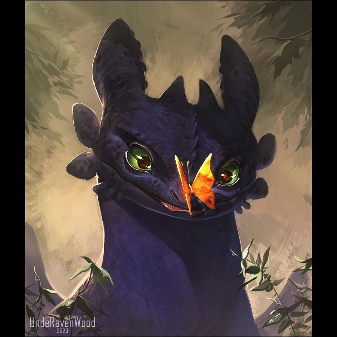 Toothless by artist underavenwood (Raven) | Scrolller