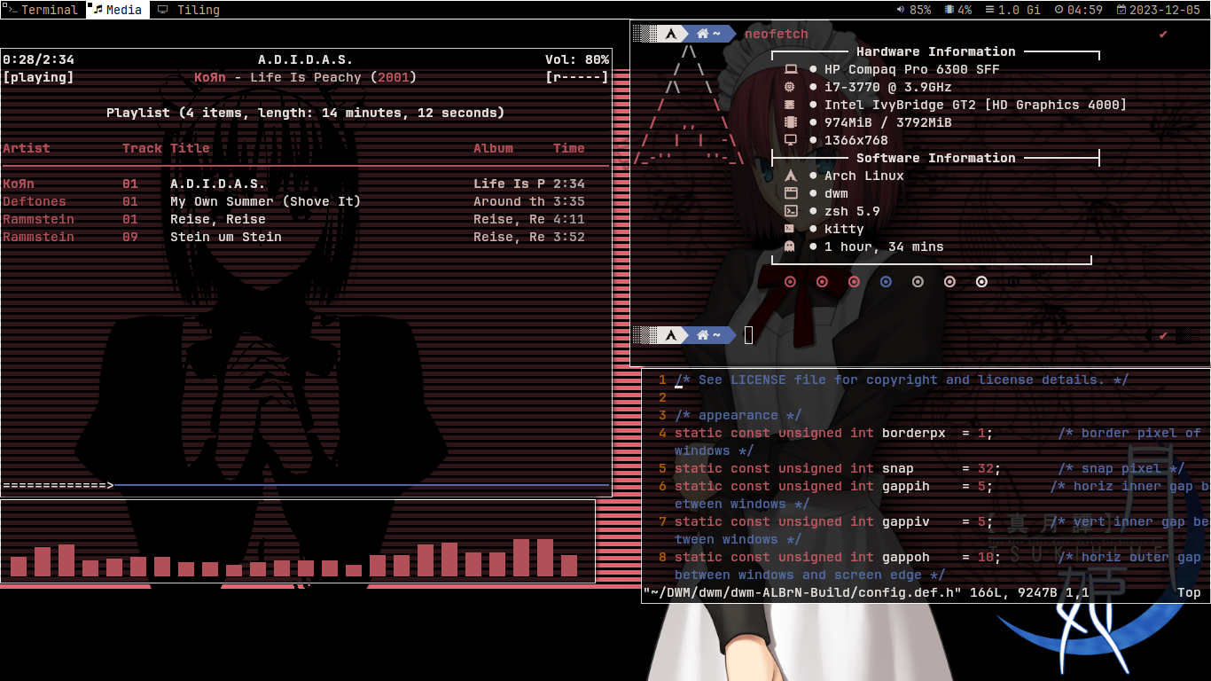 [dwm] just made my first dwm! | Scrolller