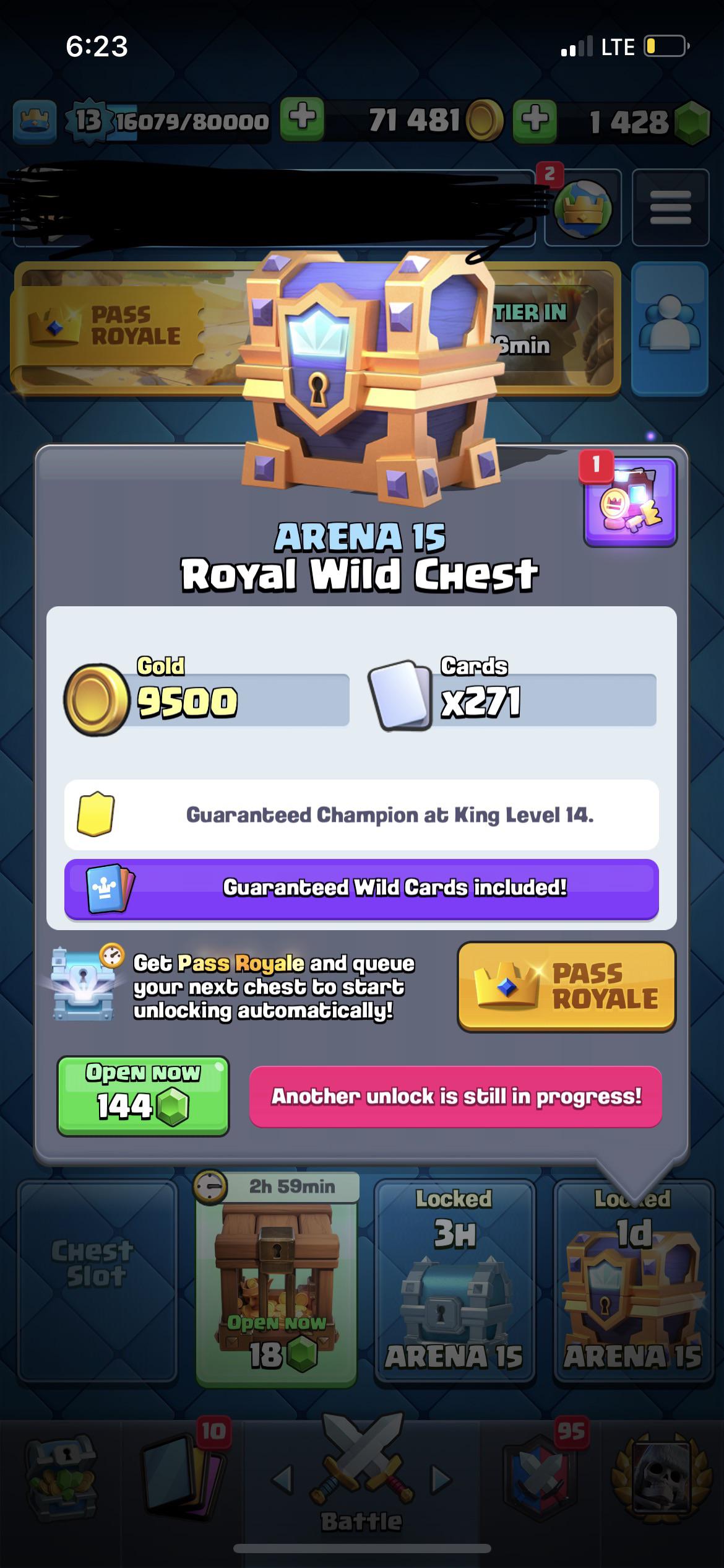 Is it worth saving this chest until lvl 14 in order to get the champion ...