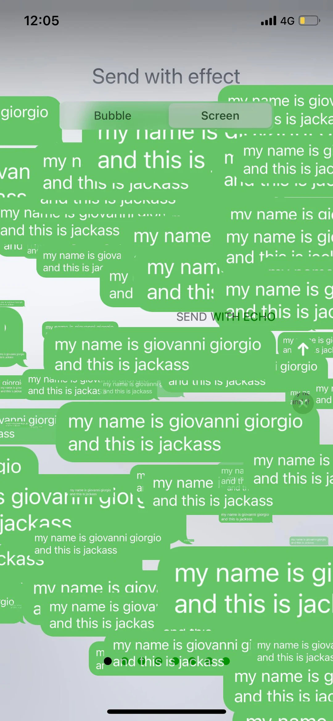 TIL long press on the send button brings up some effects menu | Scrolller
