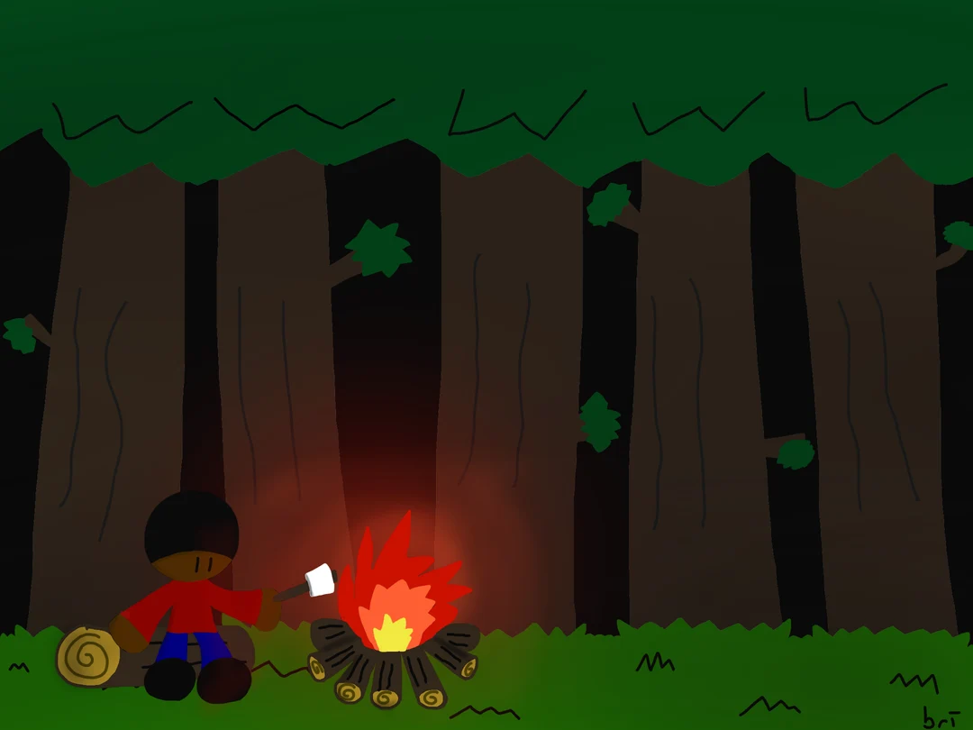 Campfire, by me, digital, 2022 | Scrolller