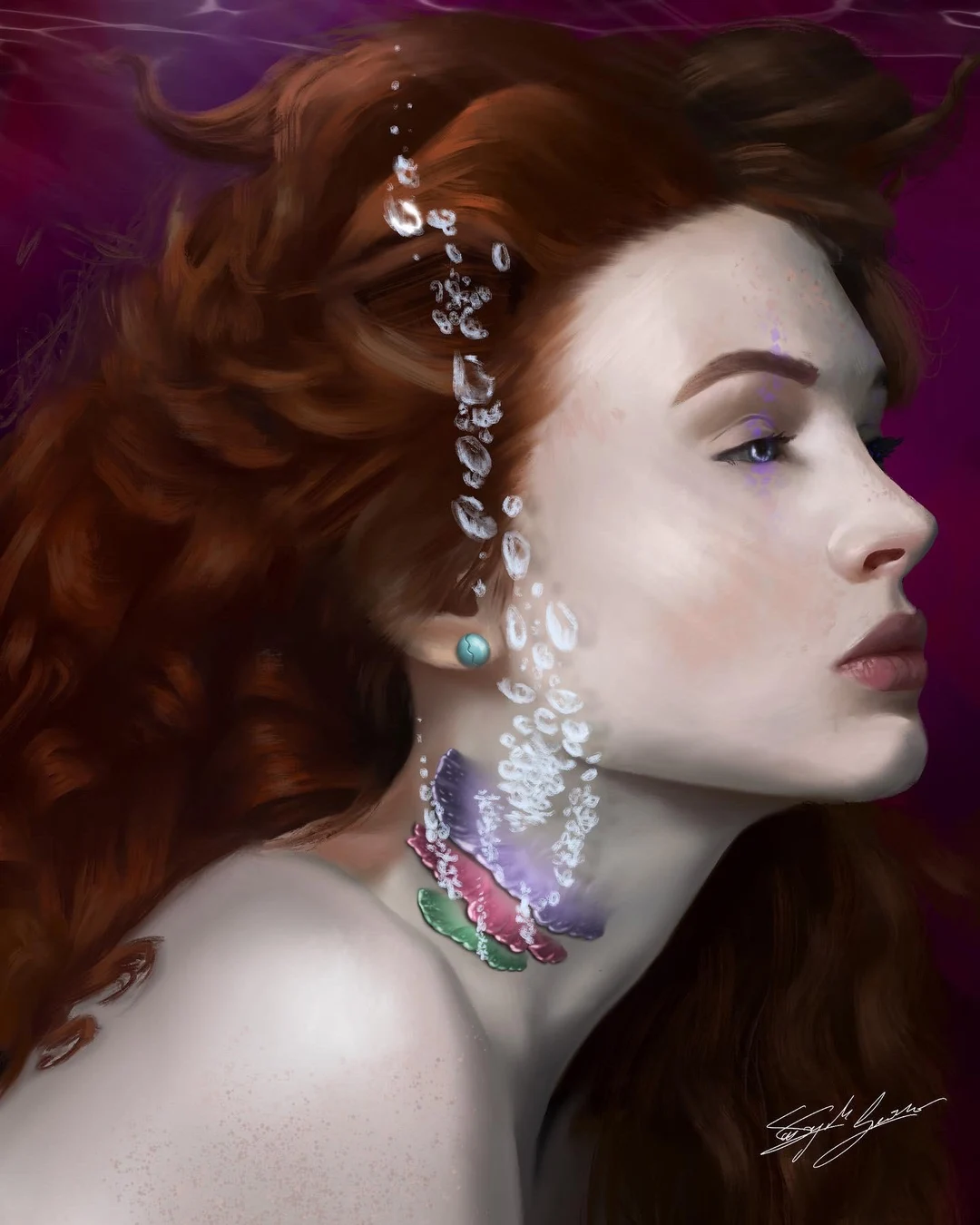 Ocean Beauty, me, ProCreate, 2022 | Scrolller