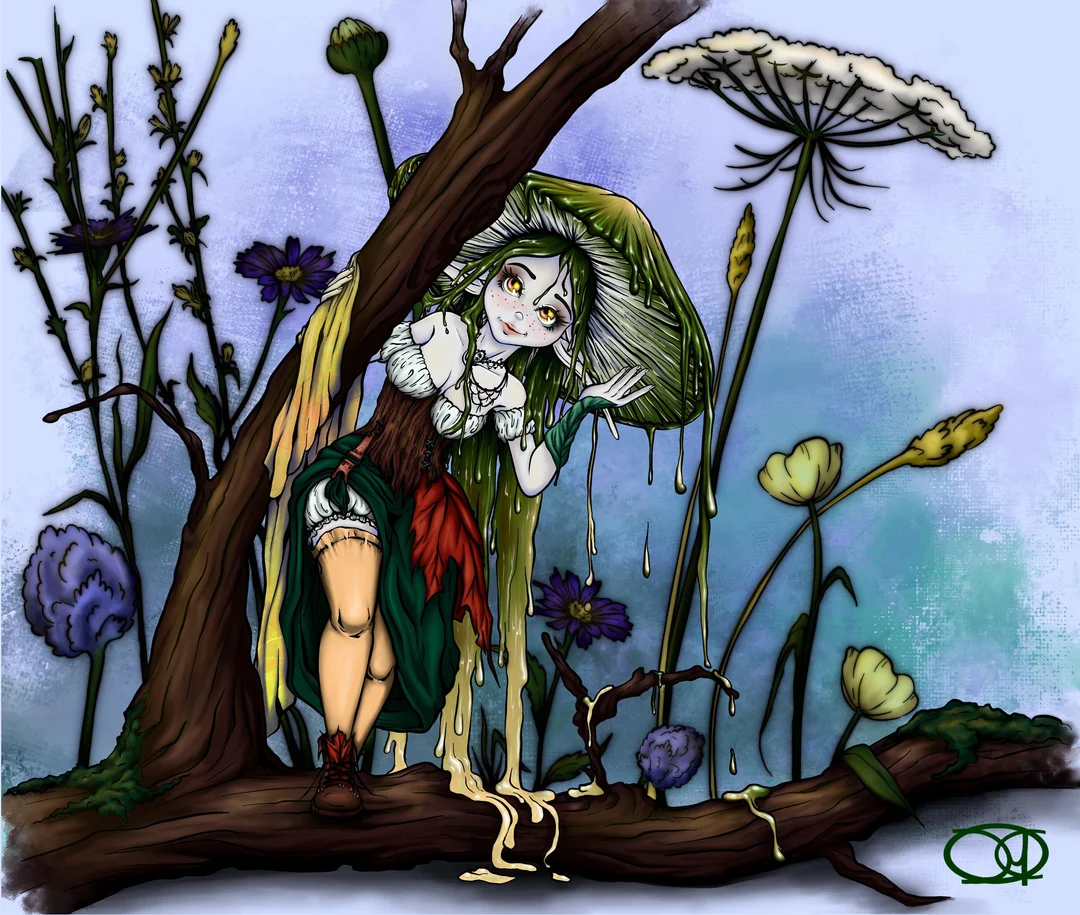 Mushroom Girl, me, digital, 2023 | Scrolller