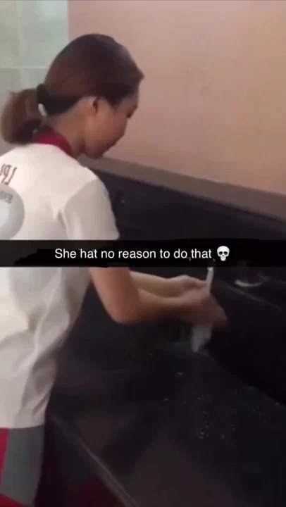 Drying off her hands | Scrolller