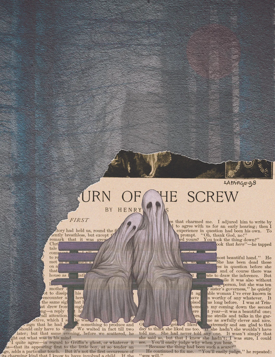 turn of the screw, me, digital collage, 2022 | Scrolller