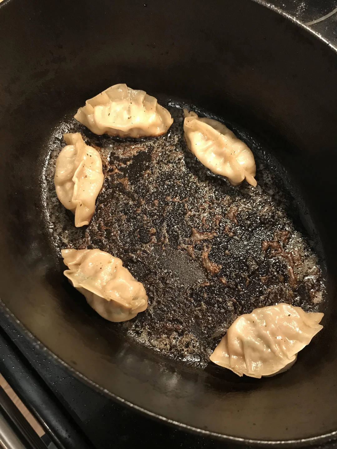 Made some pot stickers last night, there are only a couple because they were the last ones I ...