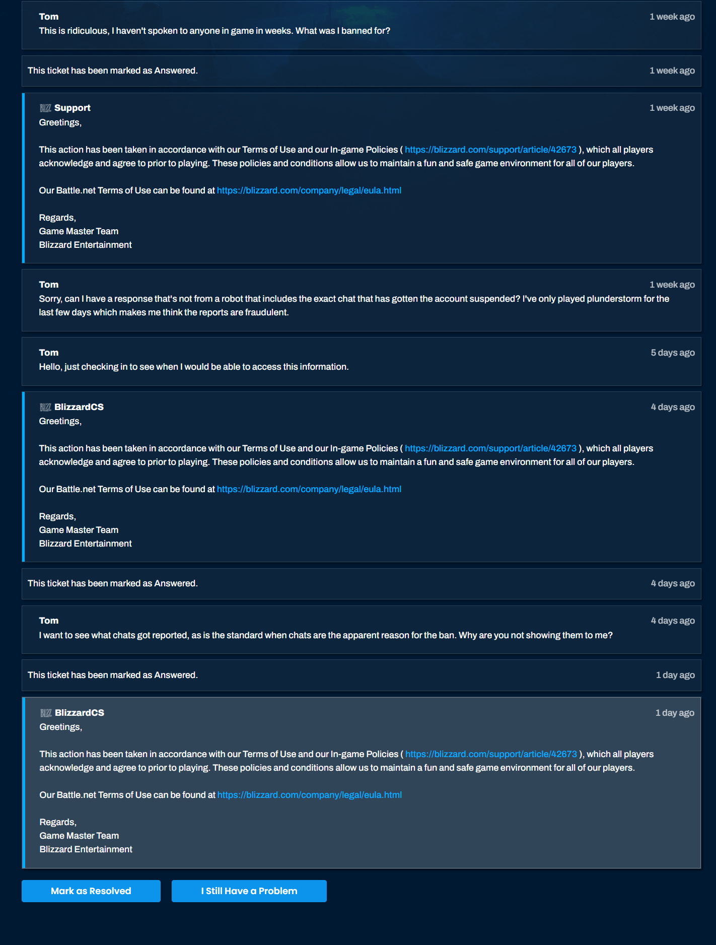 Pour one out for blizzard customer support, AI took their jobs 10 years ...