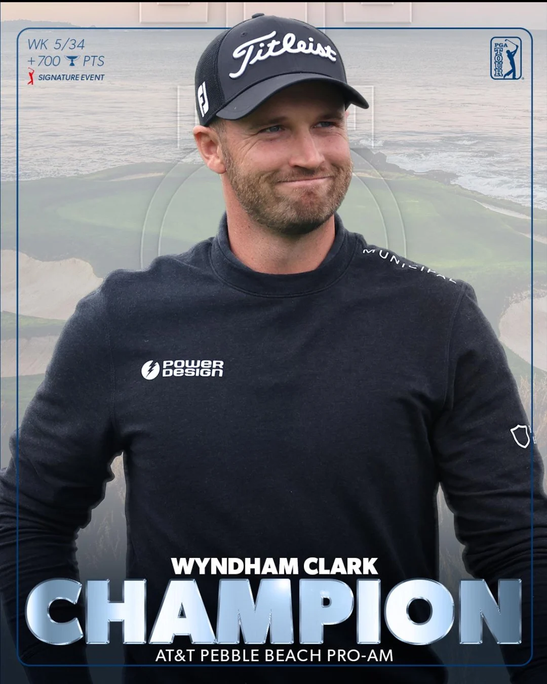 Wyndham Clark wins the Pebble Beach Pro-Am after 54 holes due to weather concerns | Scrolller