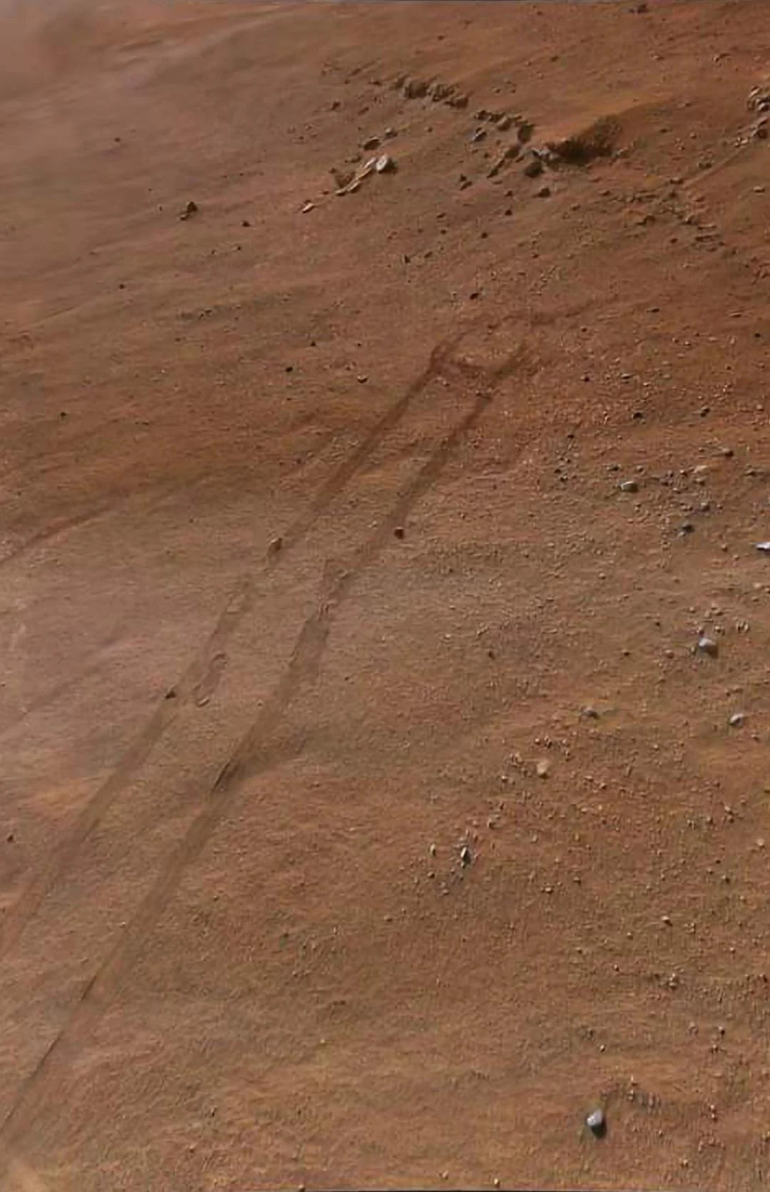 Ingenuity Helicopter Captures Mars Perseverance Rover tracks during Flight No. 40 | Scrolller