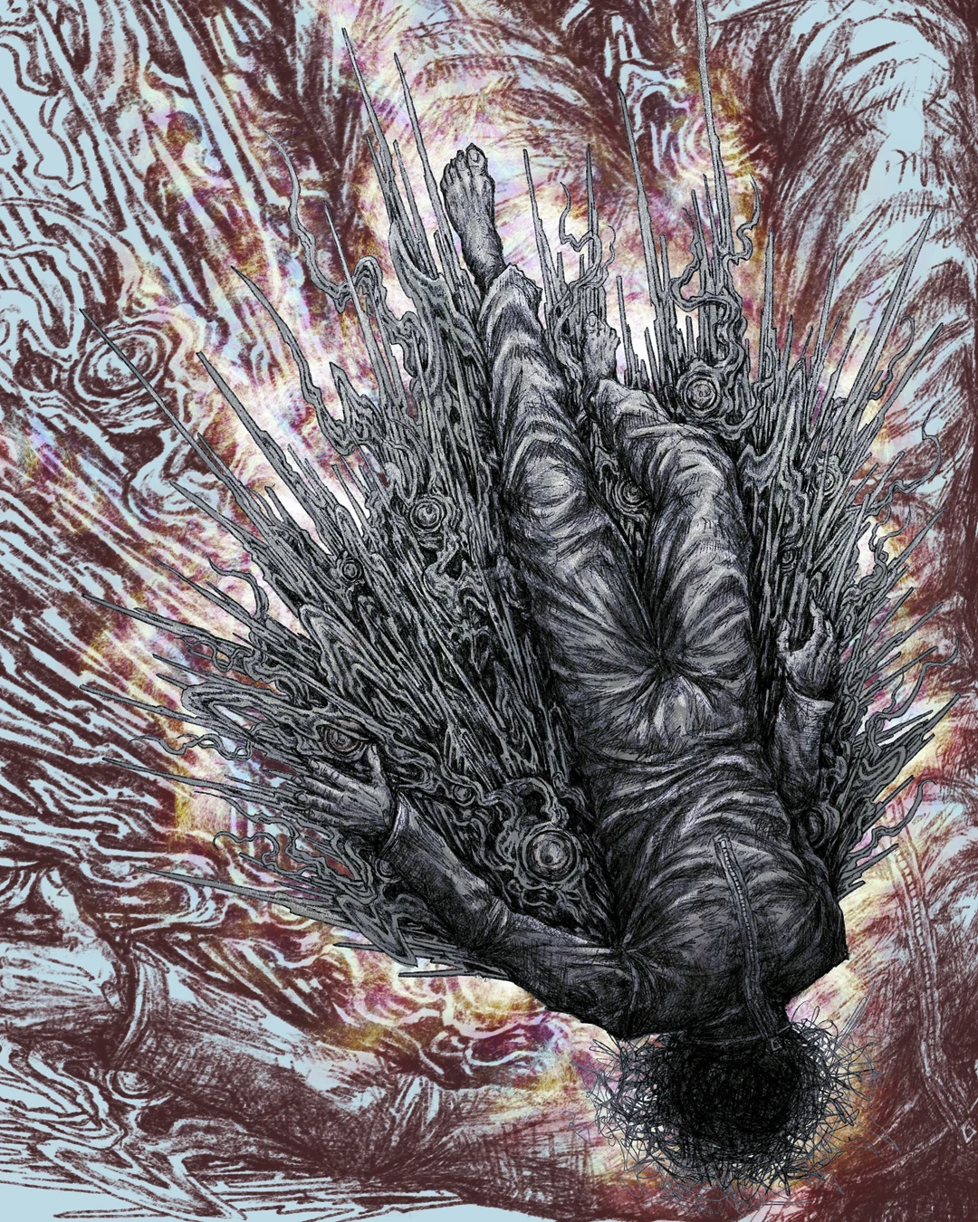 Falling, me, Procreate, 2022 | Scrolller