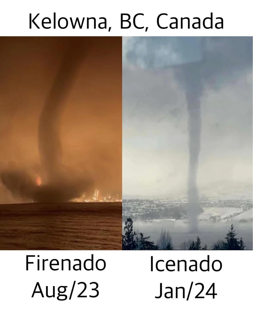 My city had both a fire and an ice tornado this year. | Scrolller