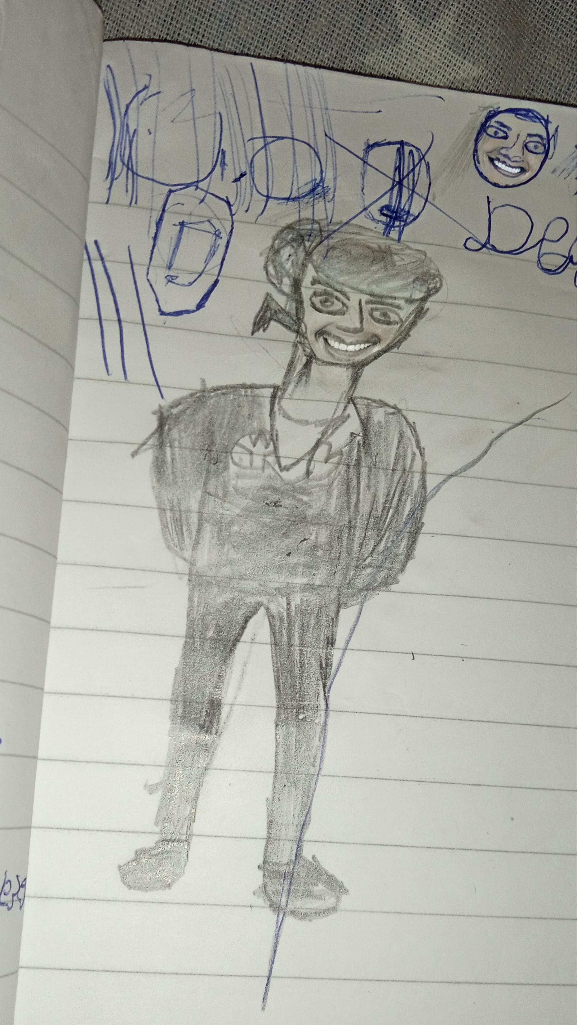 Got bored in class so I drew Josuke | Scrolller