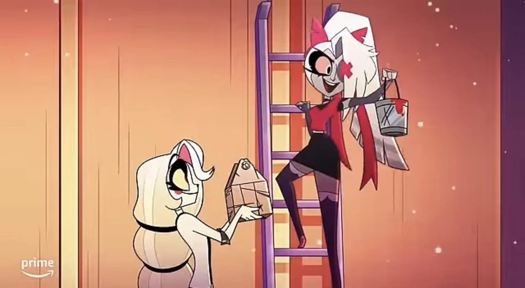 Why vaggie doesn’t use her wings instead of the ladders in this scene? | Scrolller