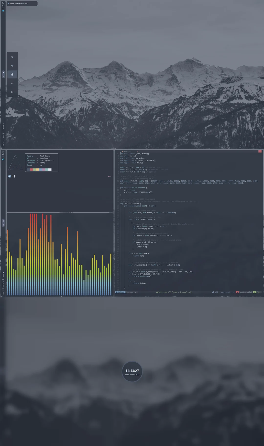[Hypr] Comfy wayland w/ blurry bars | Scrolller