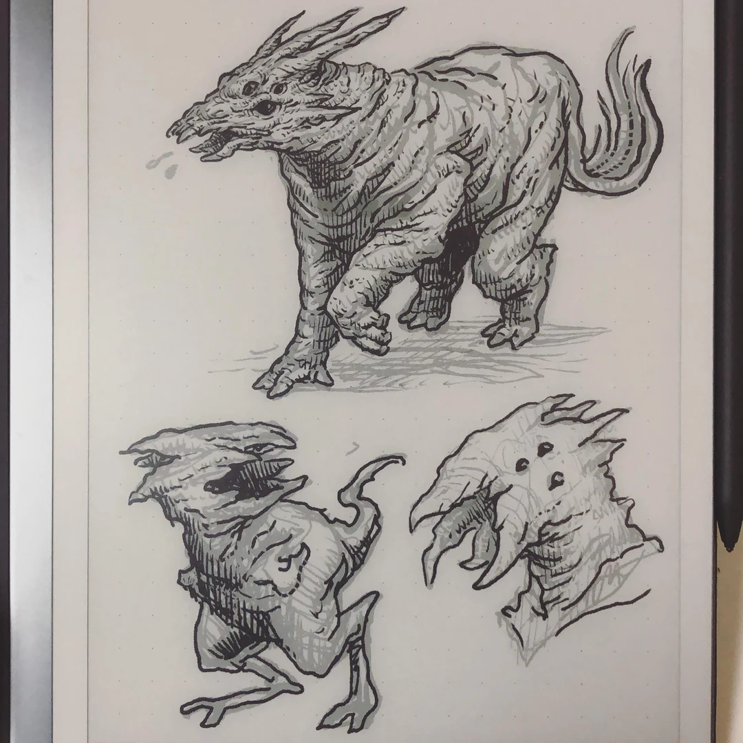 Some monster sketches by me, digital sketch | Scrolller