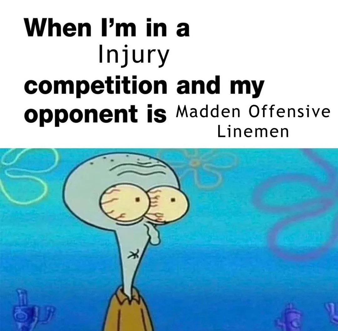 4/5 of my starters went down in my first franchise game. Seriously. | Scrolller