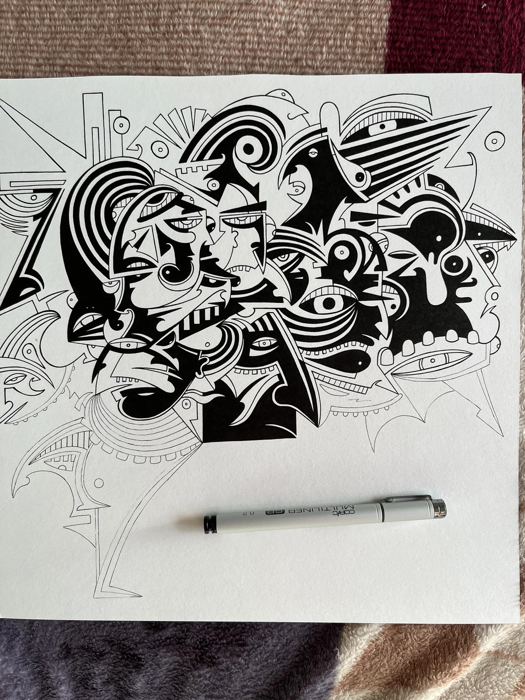 Current work in progress, ink on paper | Scrolller