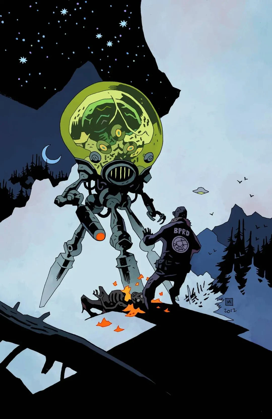 Mike Mignola cover art for “B.P.R.D. Hell on Earth: The Return of the Master #1" (2012) | Scrolller