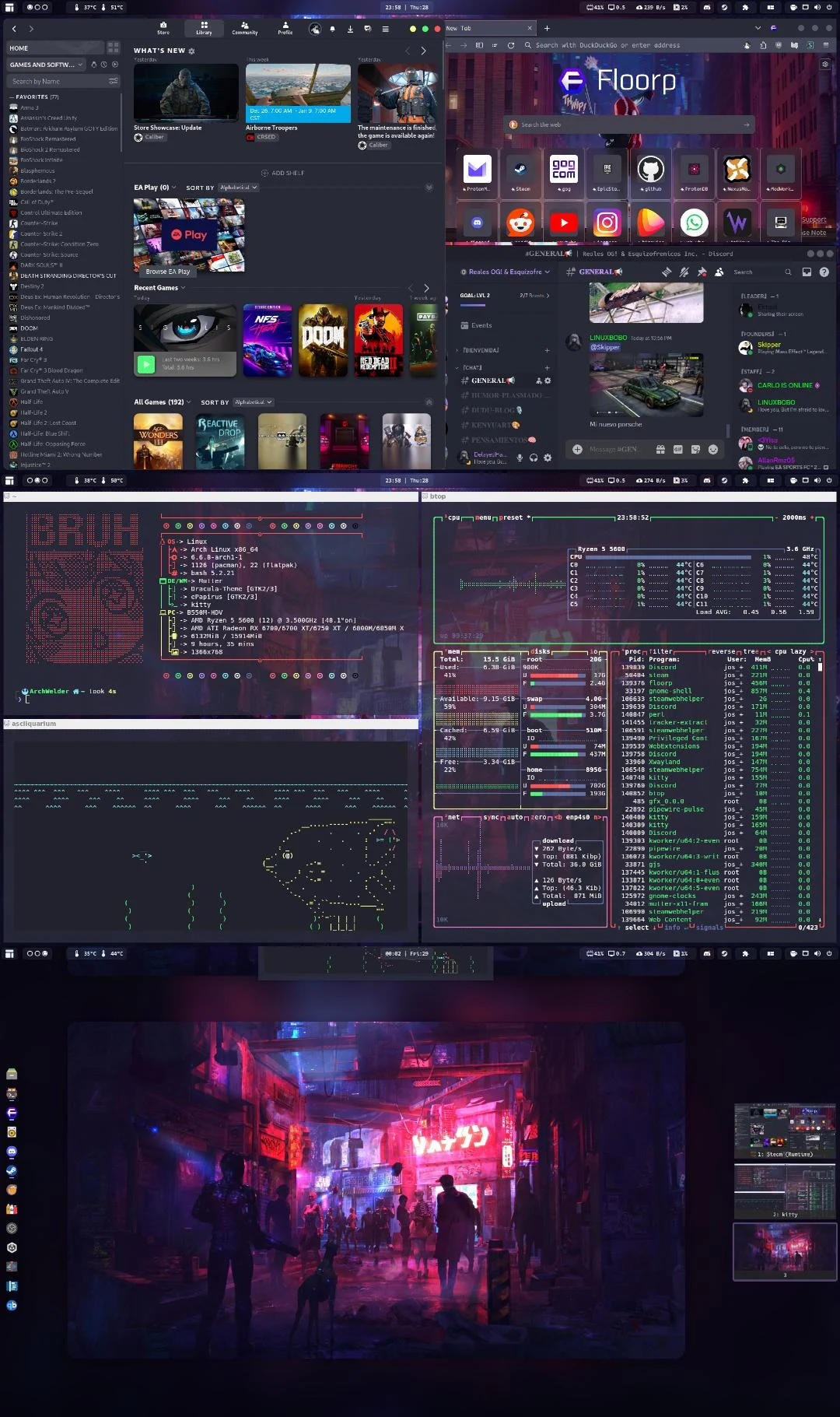[GNOME] Dracula themed Arch Linux install. | Scrolller