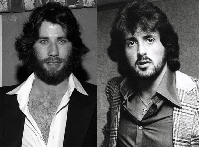 Who wore it better? John Travolta & Sylvester Stallone with beards (70s/80s) | Scrolller