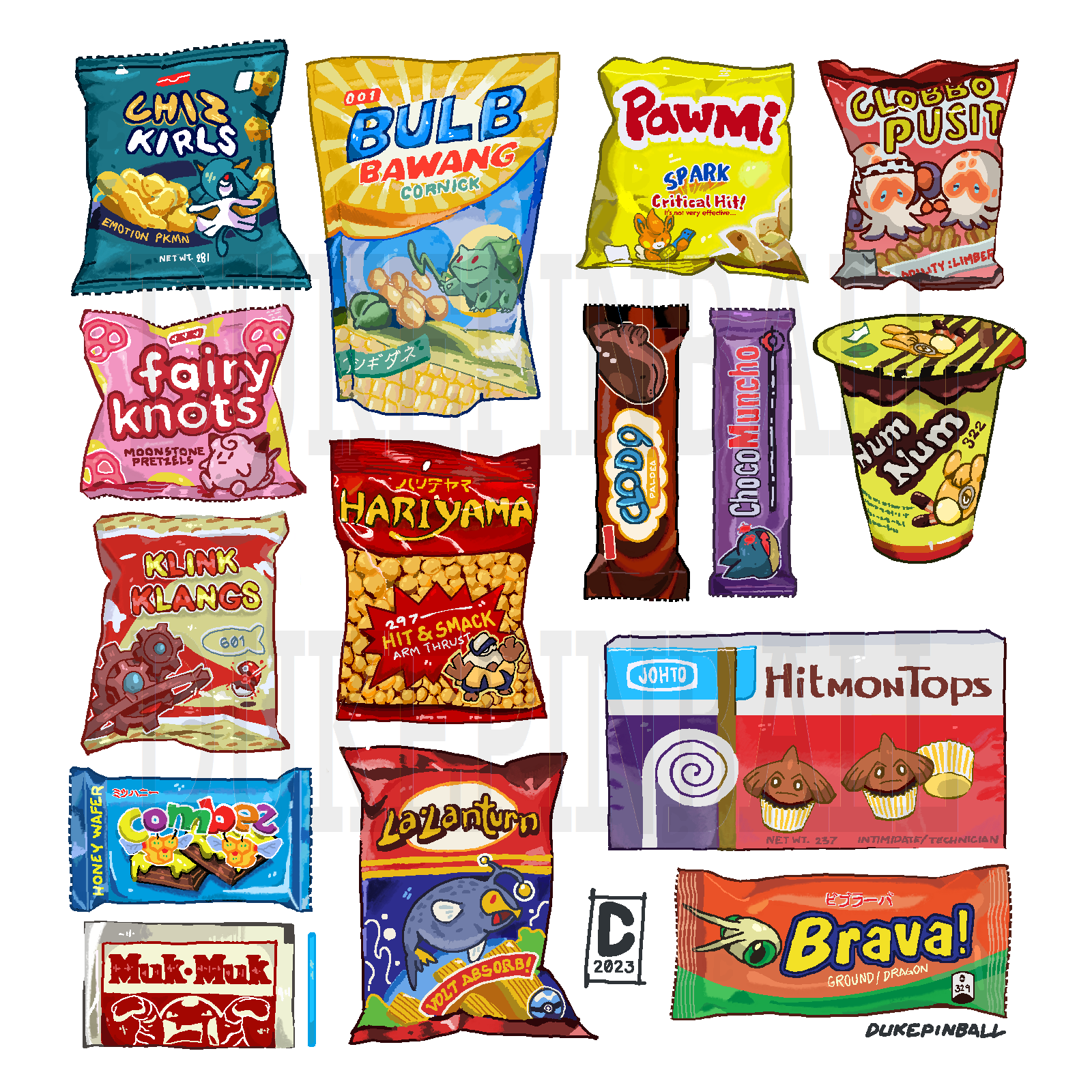 [OC] Pokemon Snacks, made by me, MS Paint | Scrolller