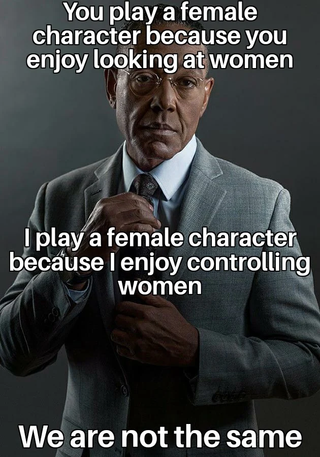 I play with female characters | Scrolller