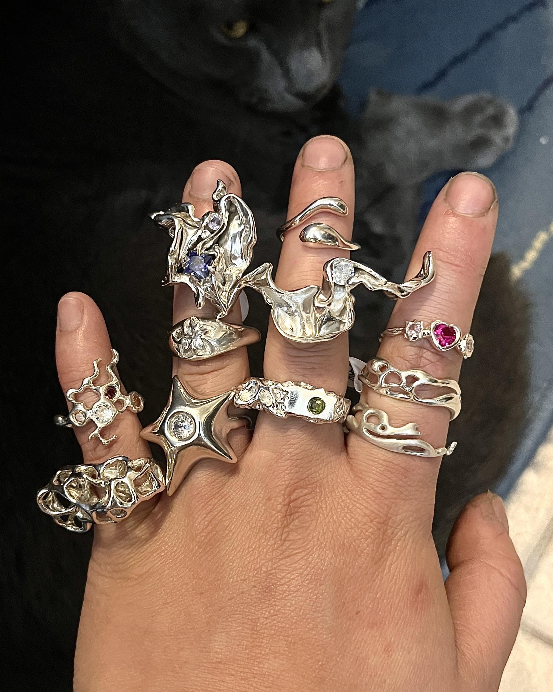 All of the rings I made for a trunk show a few weeks ago! 💍 | Scrolller