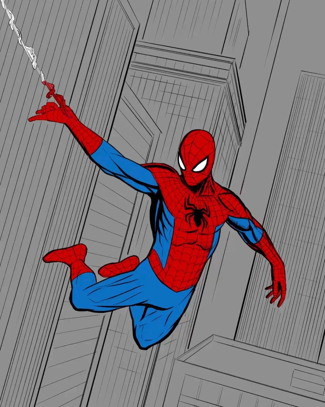 Started coloring my Spidey illustration | Scrolller